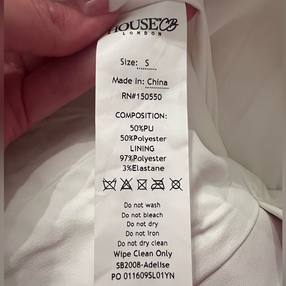 House of CB | Dresses | House Of Cb Adelise White Vegan Leather Dress ...